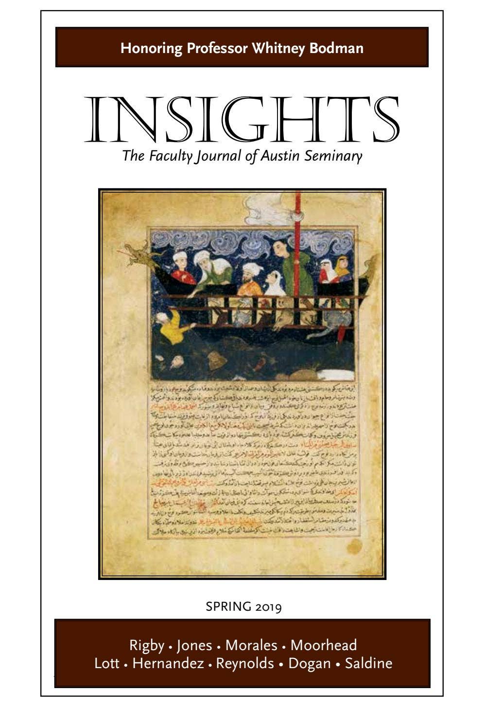 Insights: Honoring Professor Whit Bodman (Spring 2019) by Austin ...