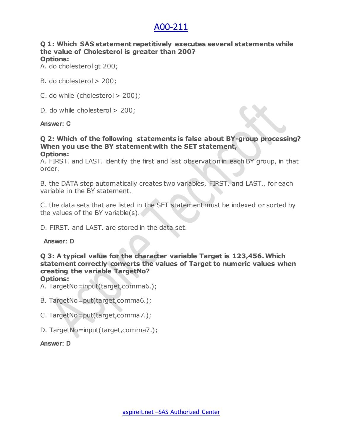 Sas Base Programmer Certification Training By Certified Experts By Aspire Techsoft Issuu