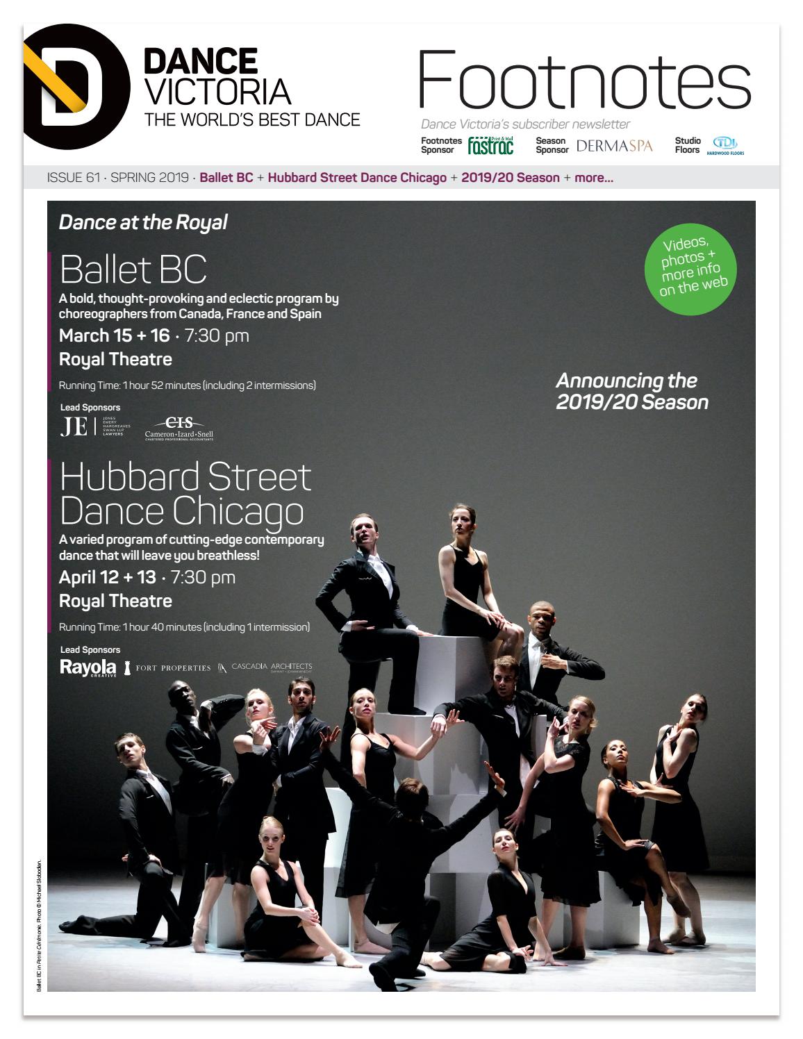 Dance Victoria Footnotes 61 (Spring 2019) by Dance Victoria - Issuu
