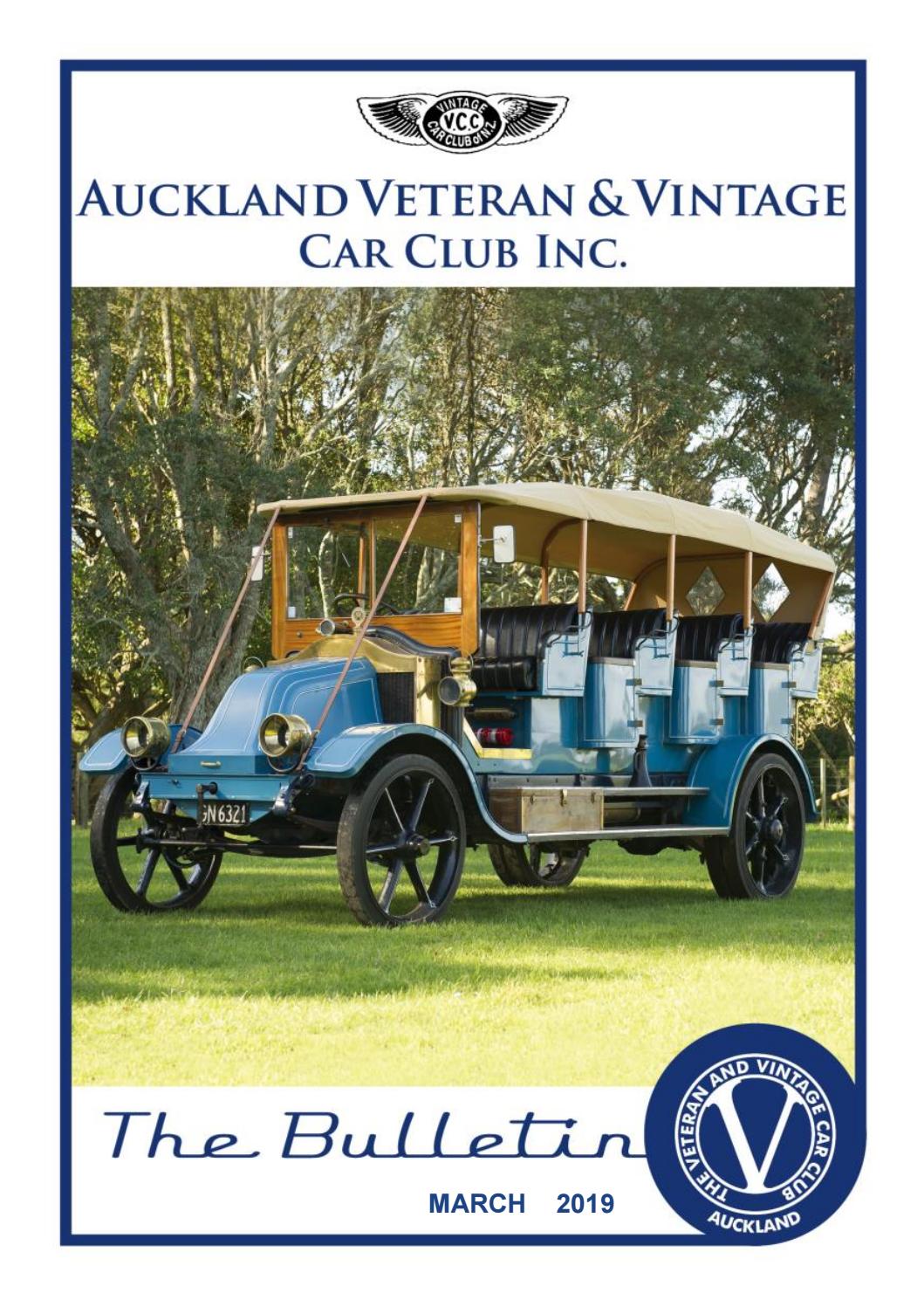 Auckland VCC - March 2019 by Vintage Car Club of New Zealand - Issuu