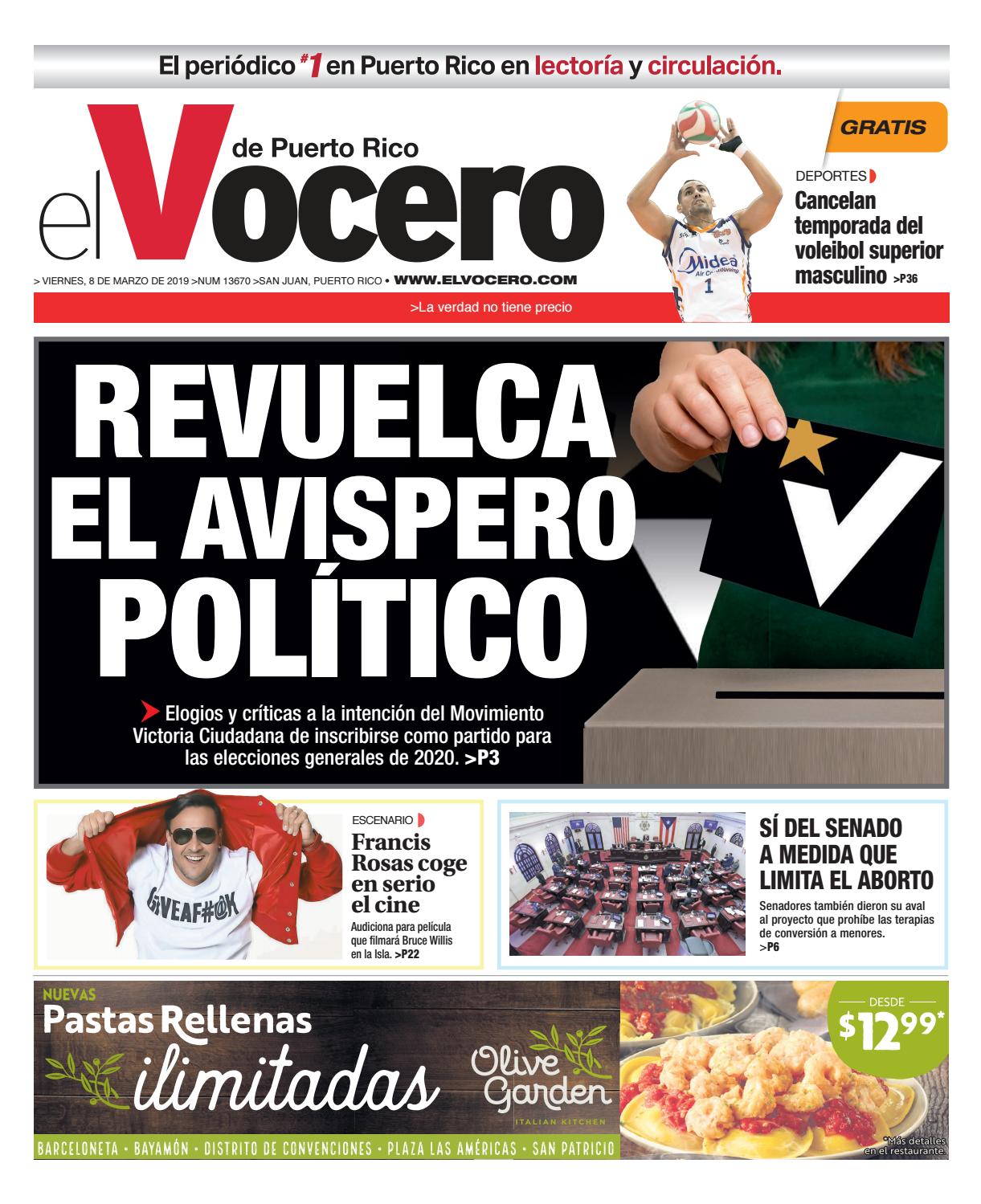 Edición del 8 de marzo de 2019 by El Vocero de Puerto Rico - Issuu