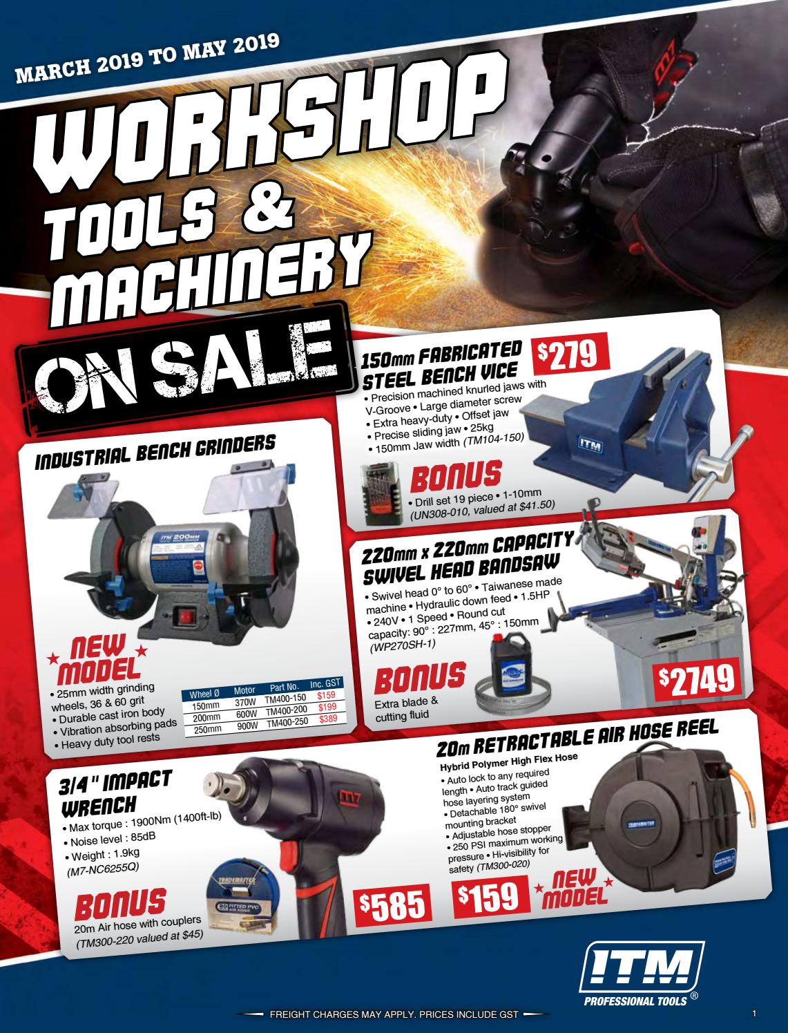 Workshop Tools & Machinery On Sale 2019 by itmcatalogues - Issuu