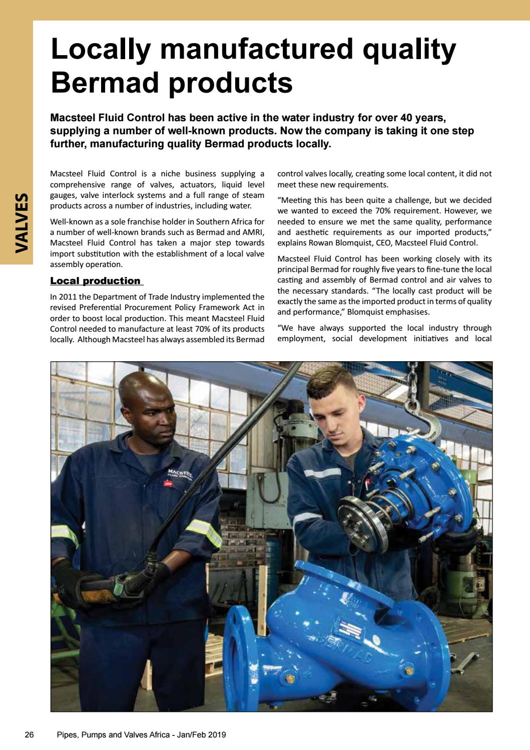 Pipes, Pumps & Valves Africa Jan-Feb 2019 by Lifting Africa - Issuu