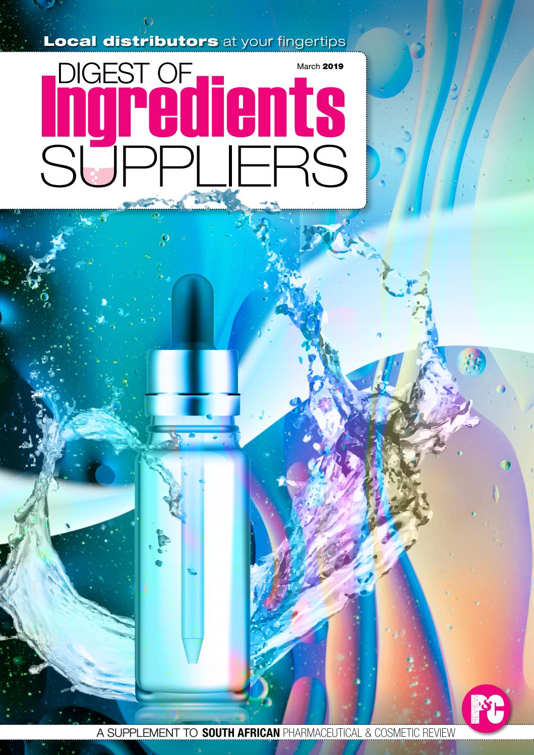 Digest of Ingredients Suppliers 2019 by New Media B2B - Issuu