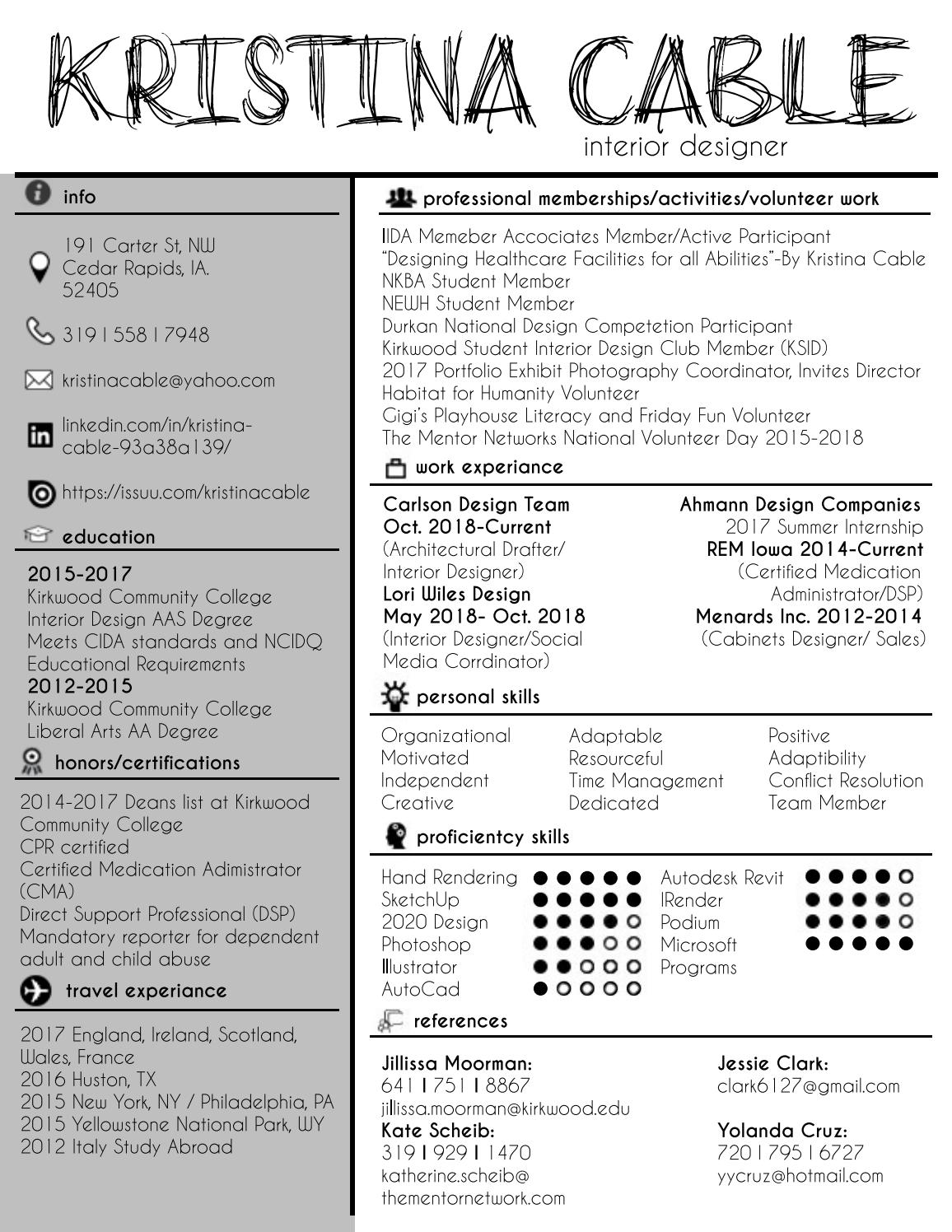 RESUME by Kristina Cable - Issuu