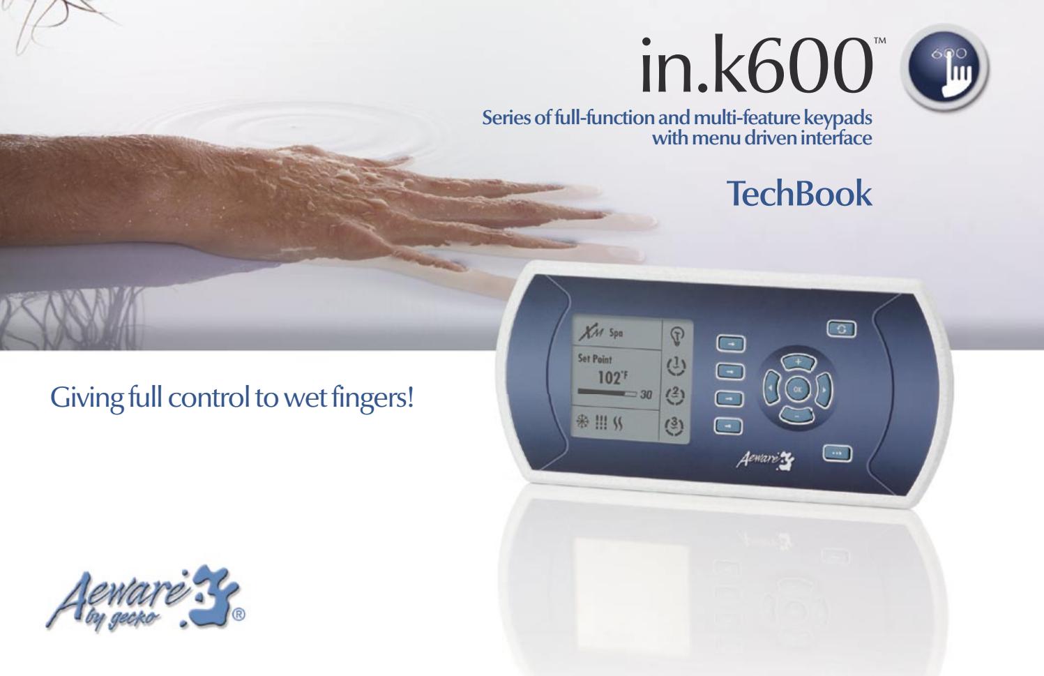 in.k600 with menu-driven interface keypad techbook by Gecko Marketing ...