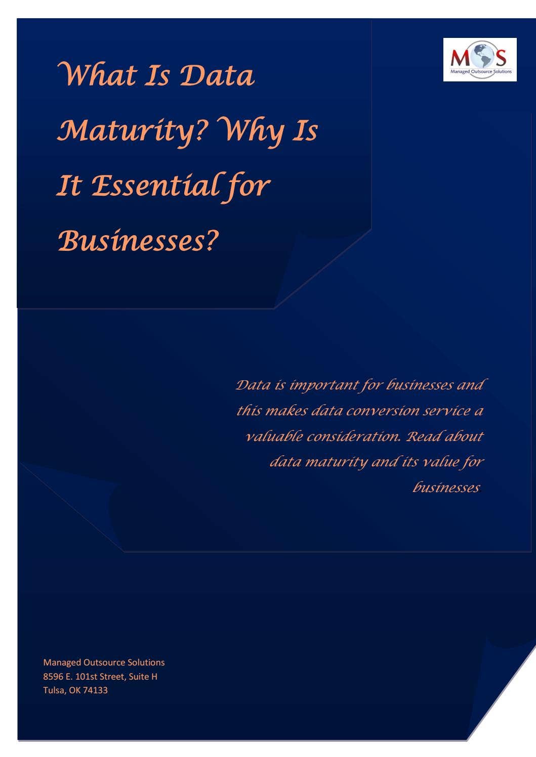 What Is Data Maturity? Why Is It Essential for Businesses? by Outsource ...