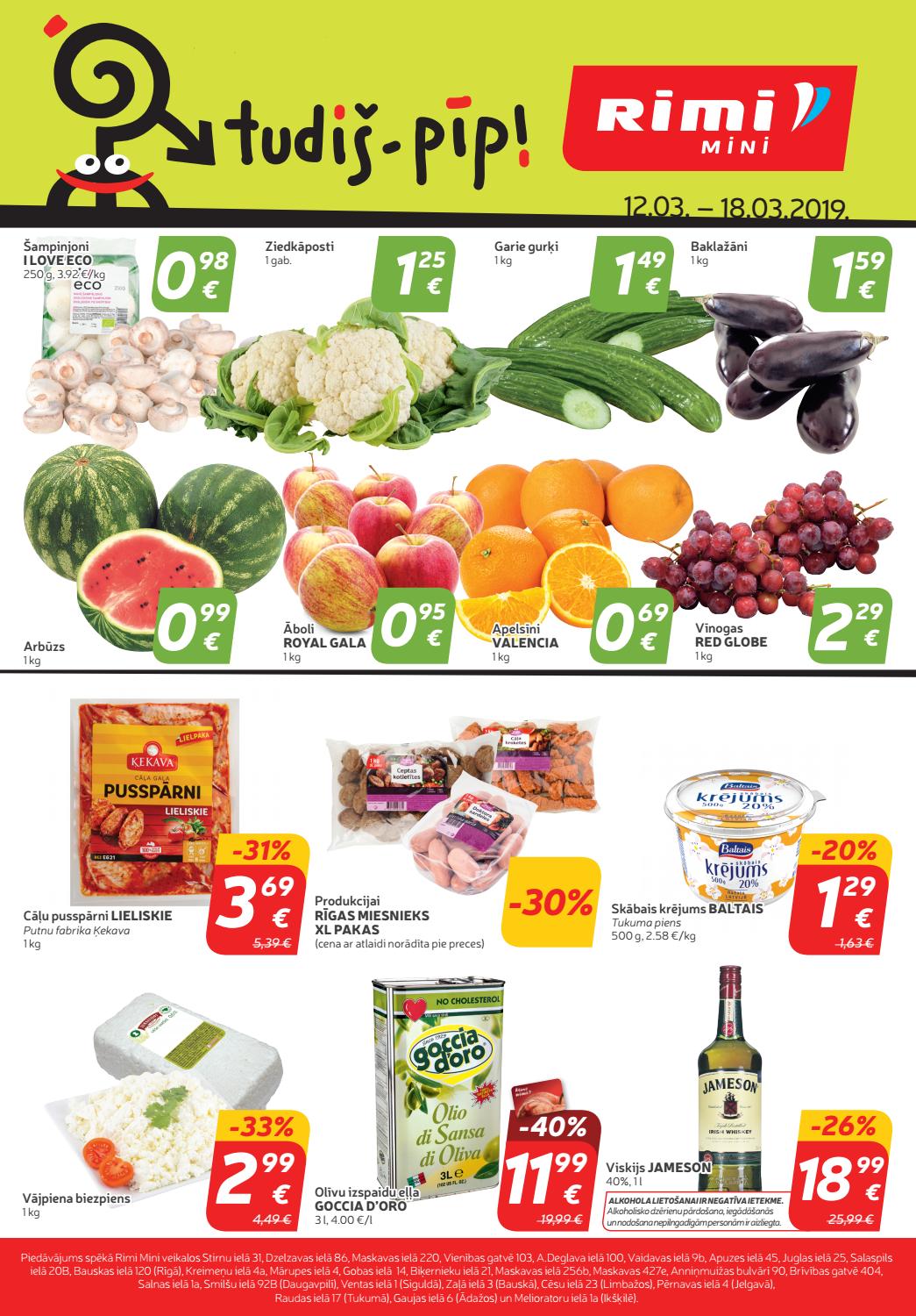 Mini Rimi buklets 12.03.-18.03.2019. by Rimi - Issuu