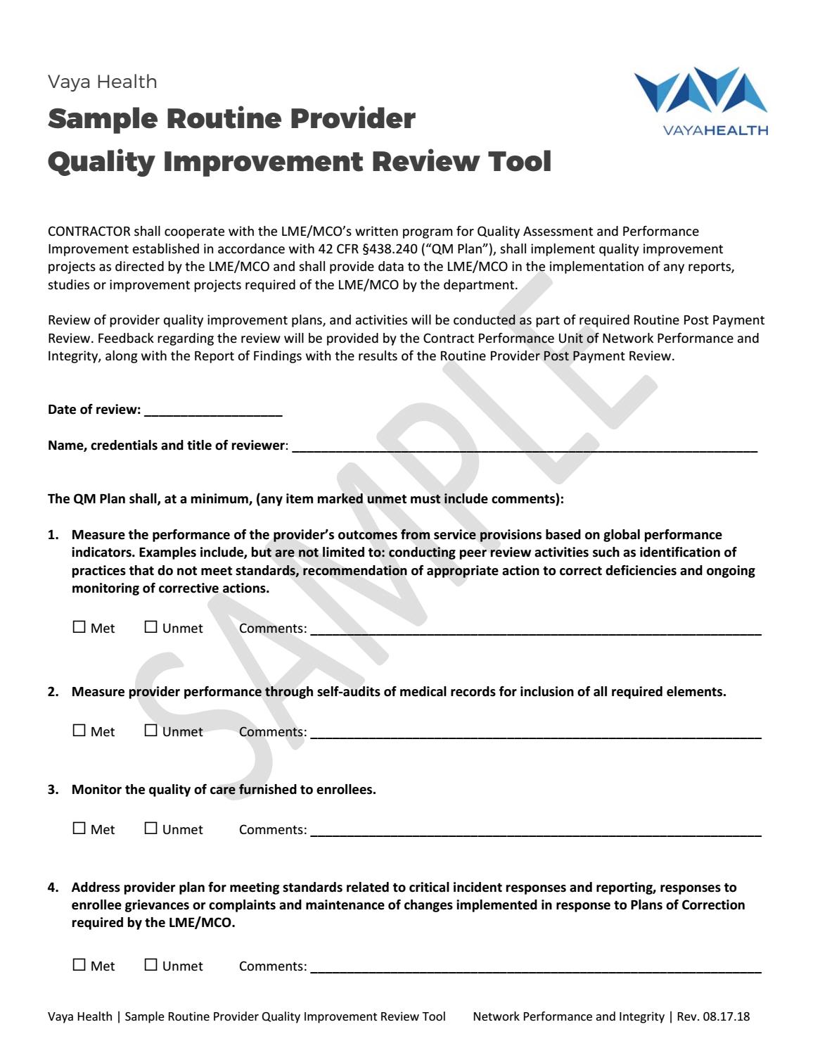 Review Comments For Improvements