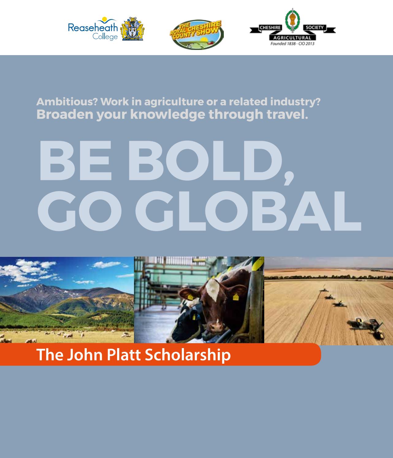 The John Platt Scholarship 2018 by Reaseheath College - Issuu