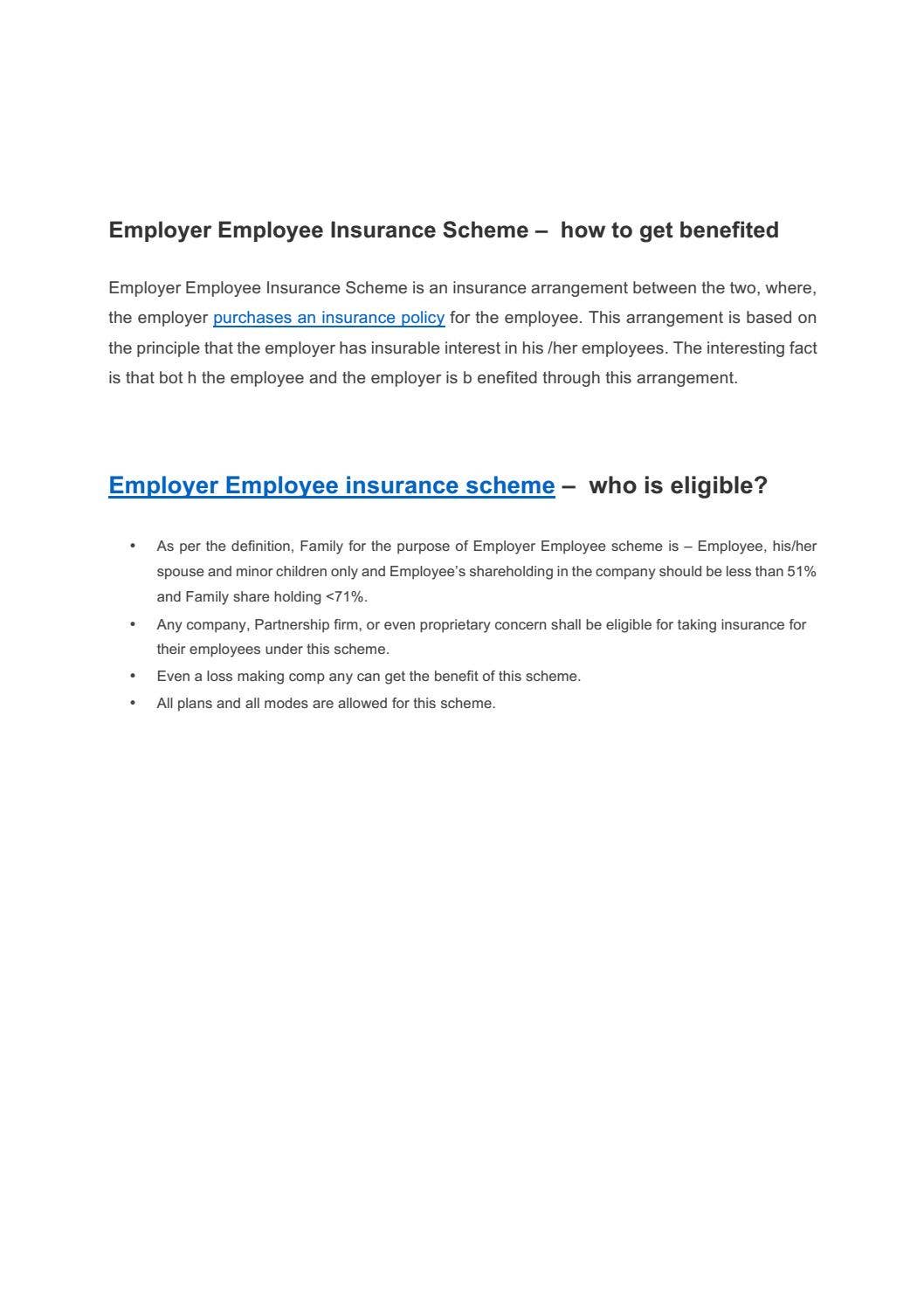 Employer Employee Insurance Scheme from LIC of India by Avinash Singh ...