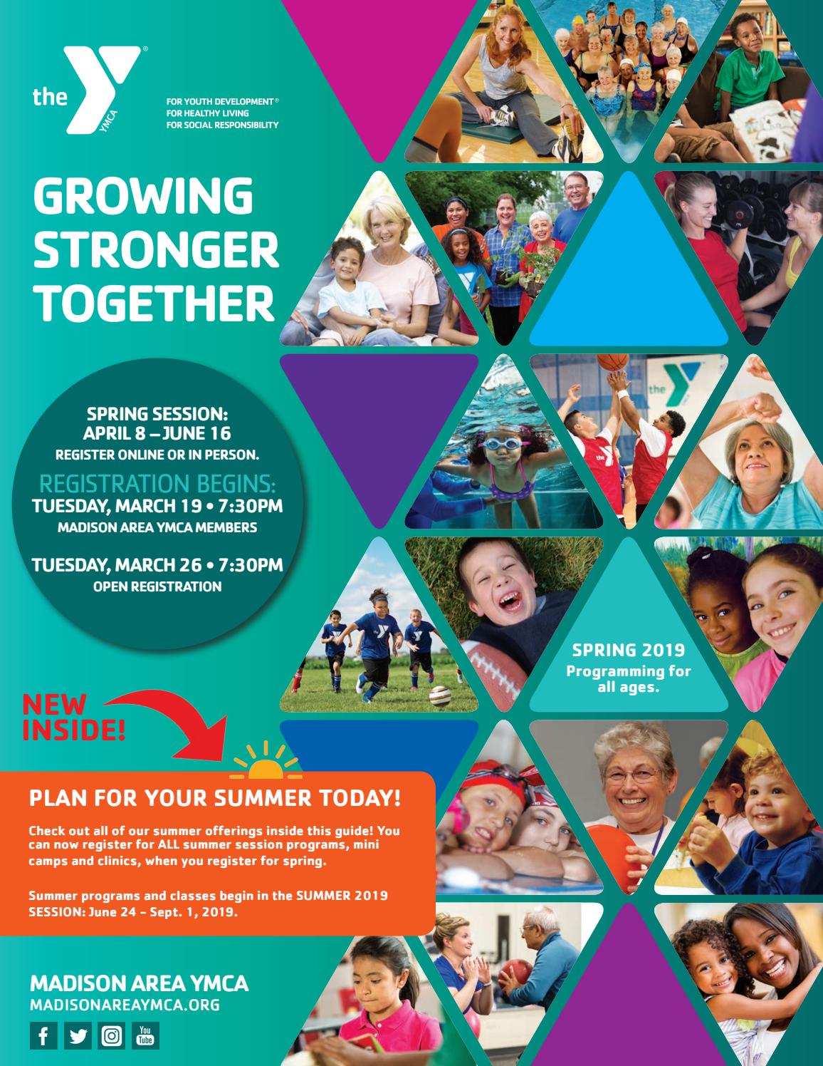 Spring/Summer 2019 Program Guide by MadisonAreaYMCA - Issuu