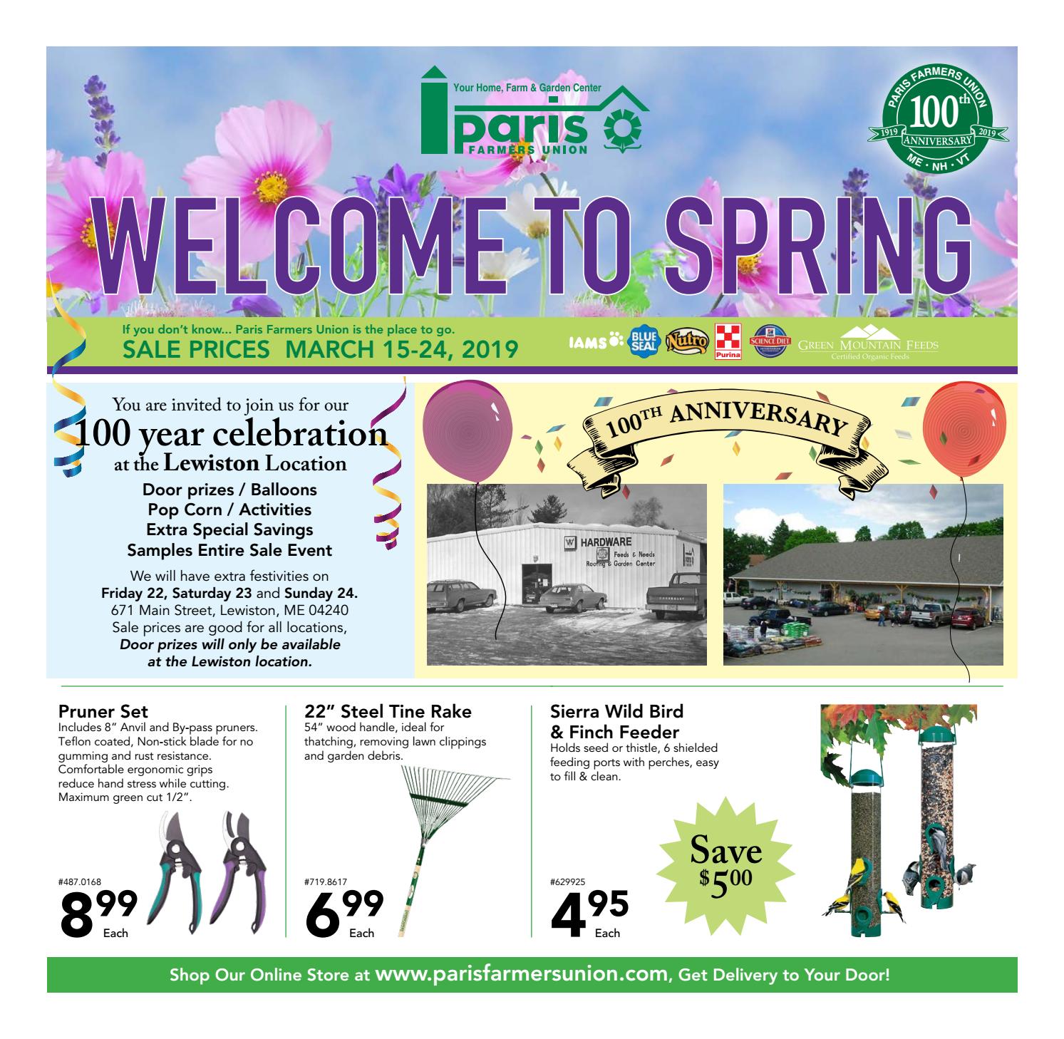 Paris Farmers Union Welcome Spring Sale Flyer by Paris Farmers Union ...