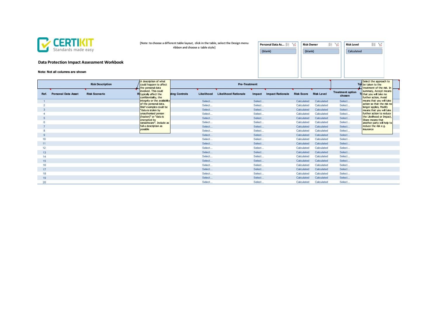 GDPR-FORM-07-1 Data Protection Impact Assessment Tool by CertiKit ...
