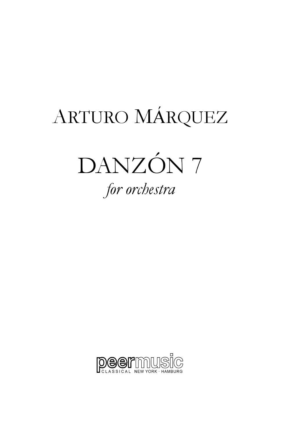 Márquez - Danzón No. 7 by Peermusic Classical - Issuu