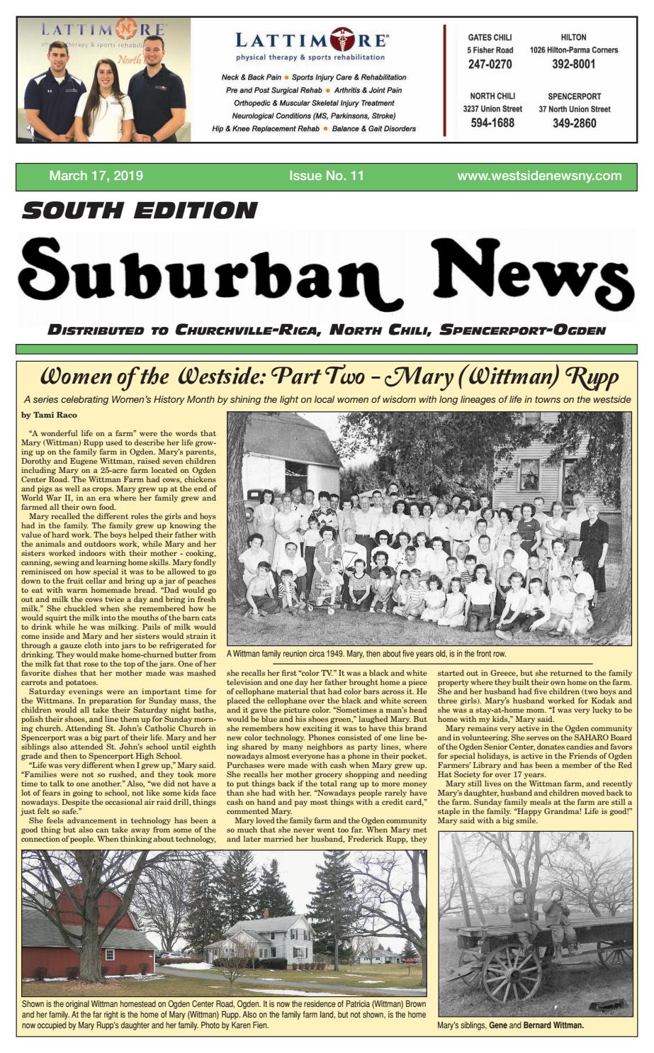 Suburban News South Edition - March 17, 2019 by Westside News Inc. - Issuu