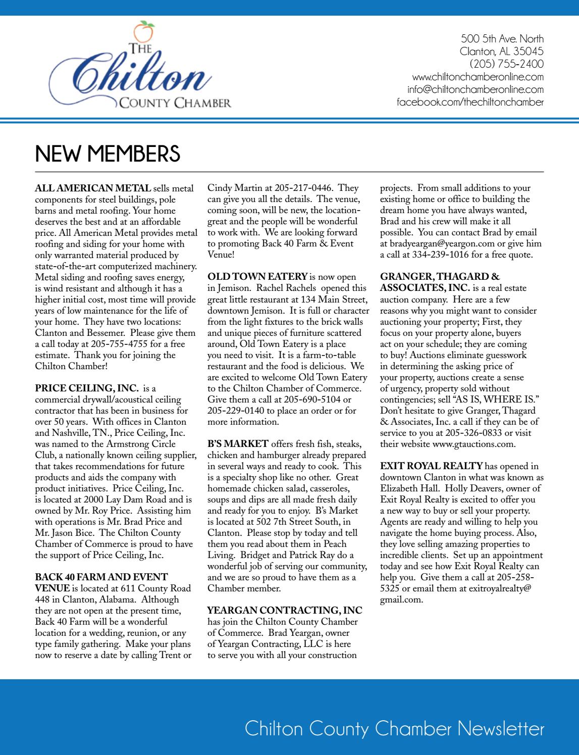 Chamber newsletter March by The Clanton Advertiser - Issuu