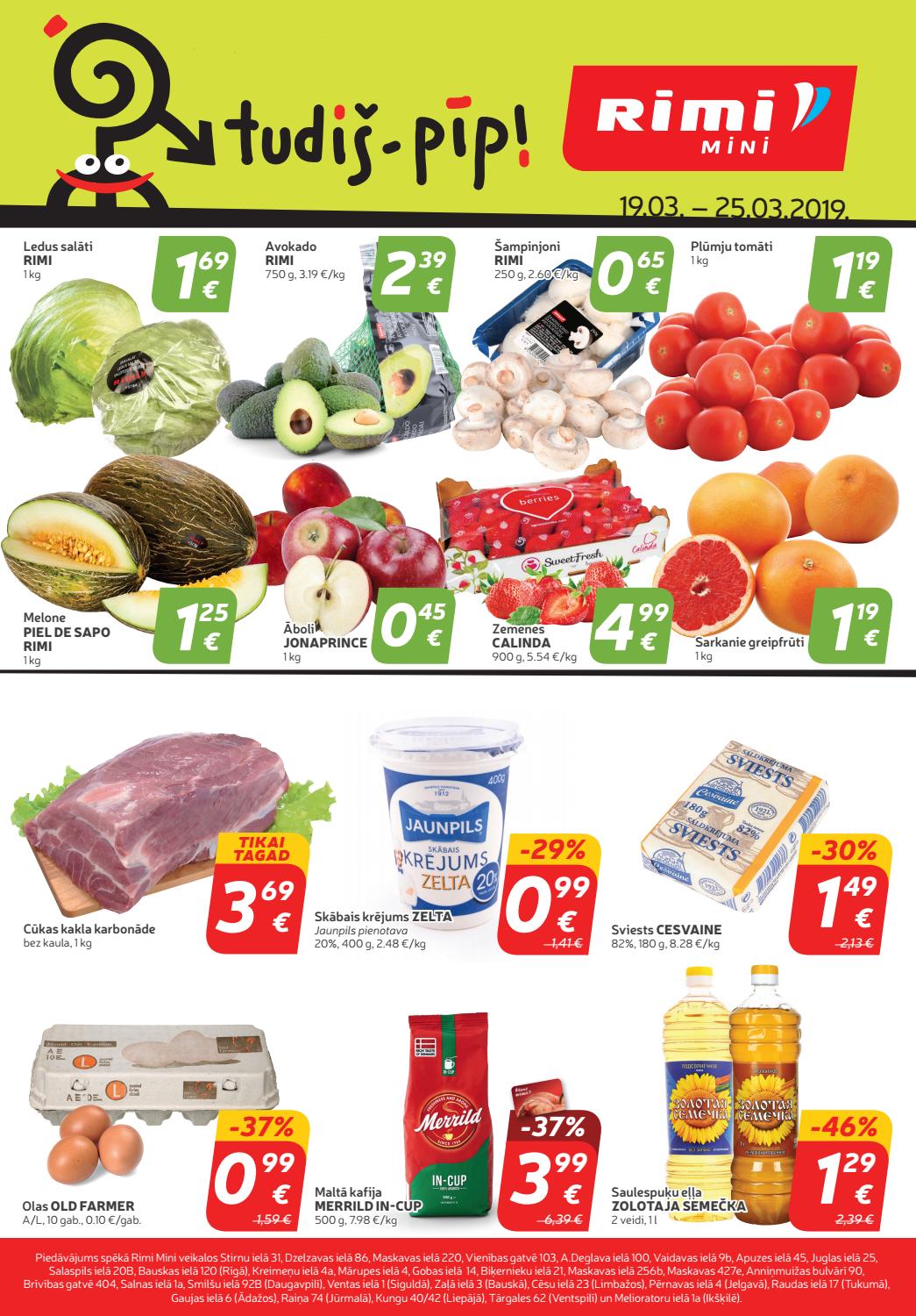 Mini Rimi buklets 19.03.-25.03.2019. by Rimi - Issuu