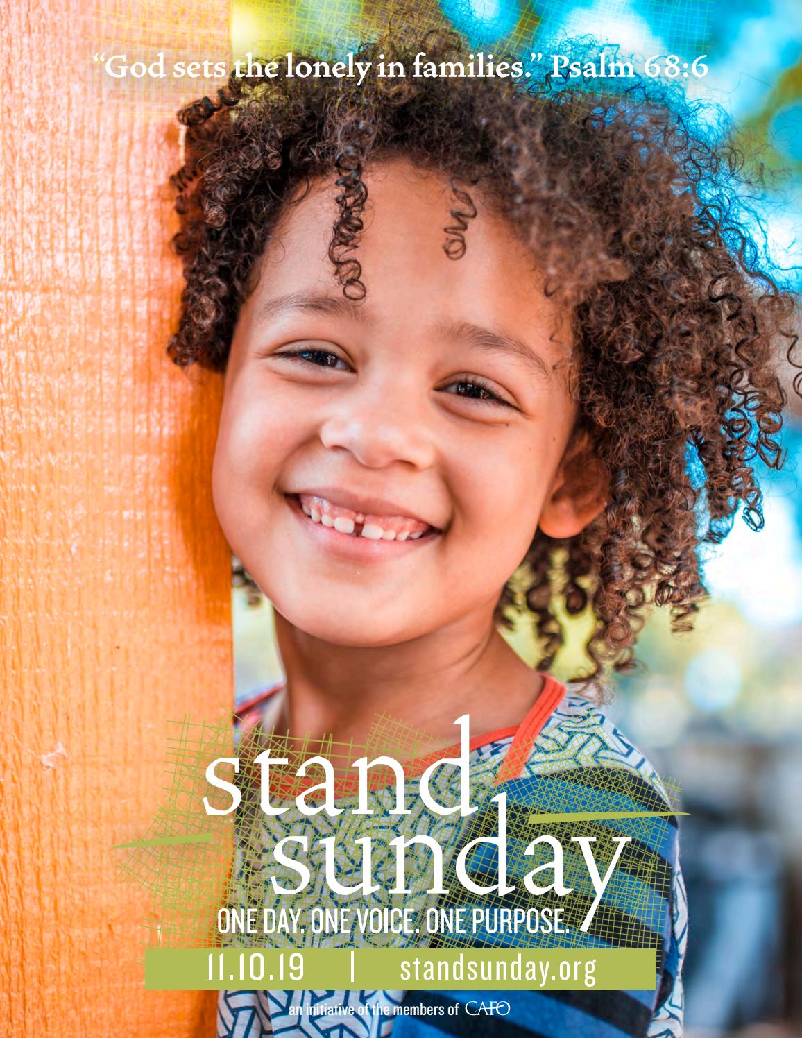 Stand Sunday: 8.5x11 Poster by Christian Alliance for Orphans - Issuu