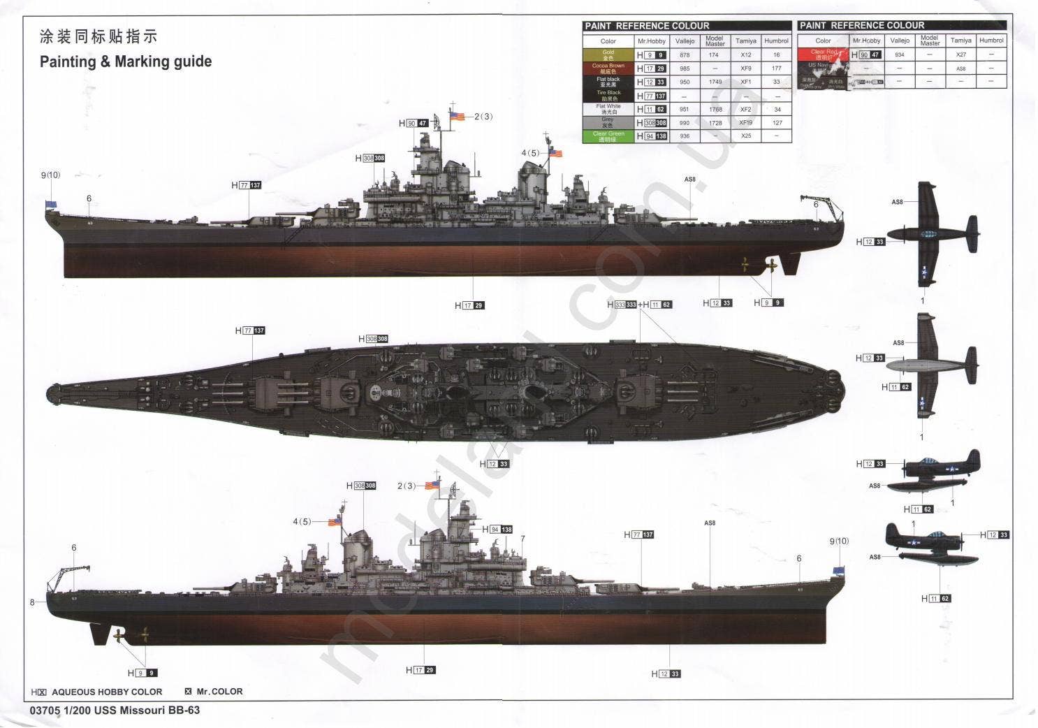 Trumpeter 03705 USS Missouri BB-63, схема сборки by Modeland - Issuu