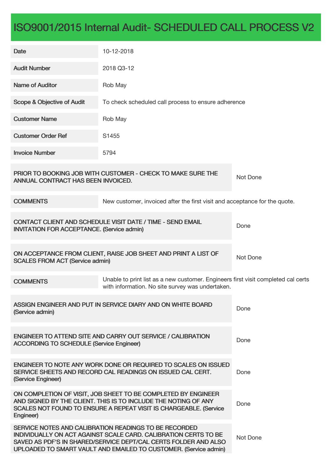 2018 AUDIT #12 SCHEDULED CALL by positiveweighing - Issuu