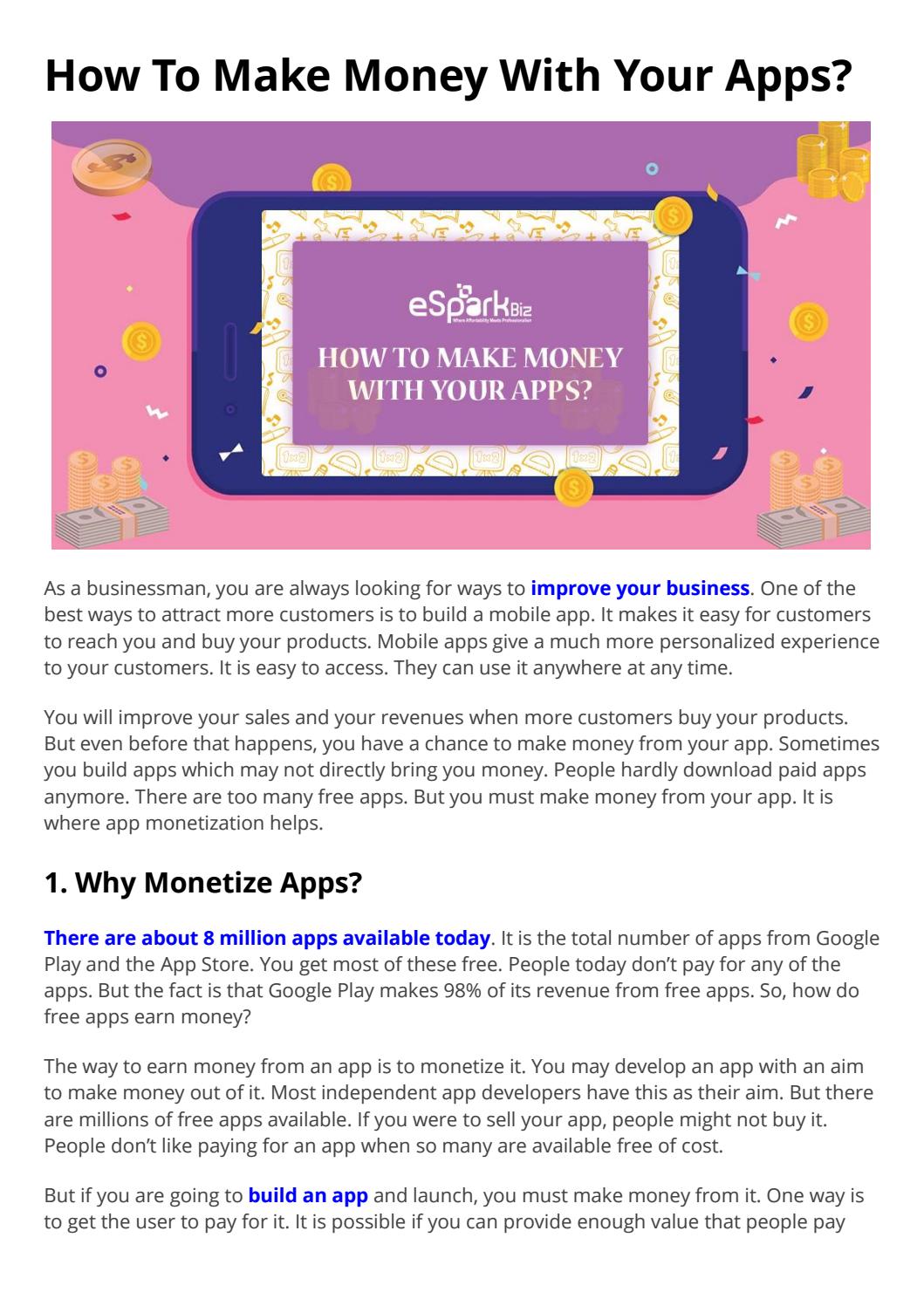 How To Make An App For Free And Make Money How Do Free Apps Make