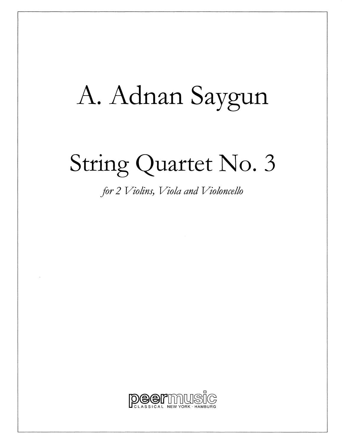 Saygun - String Quartet No. 3 by Peermusic Classical - Issuu