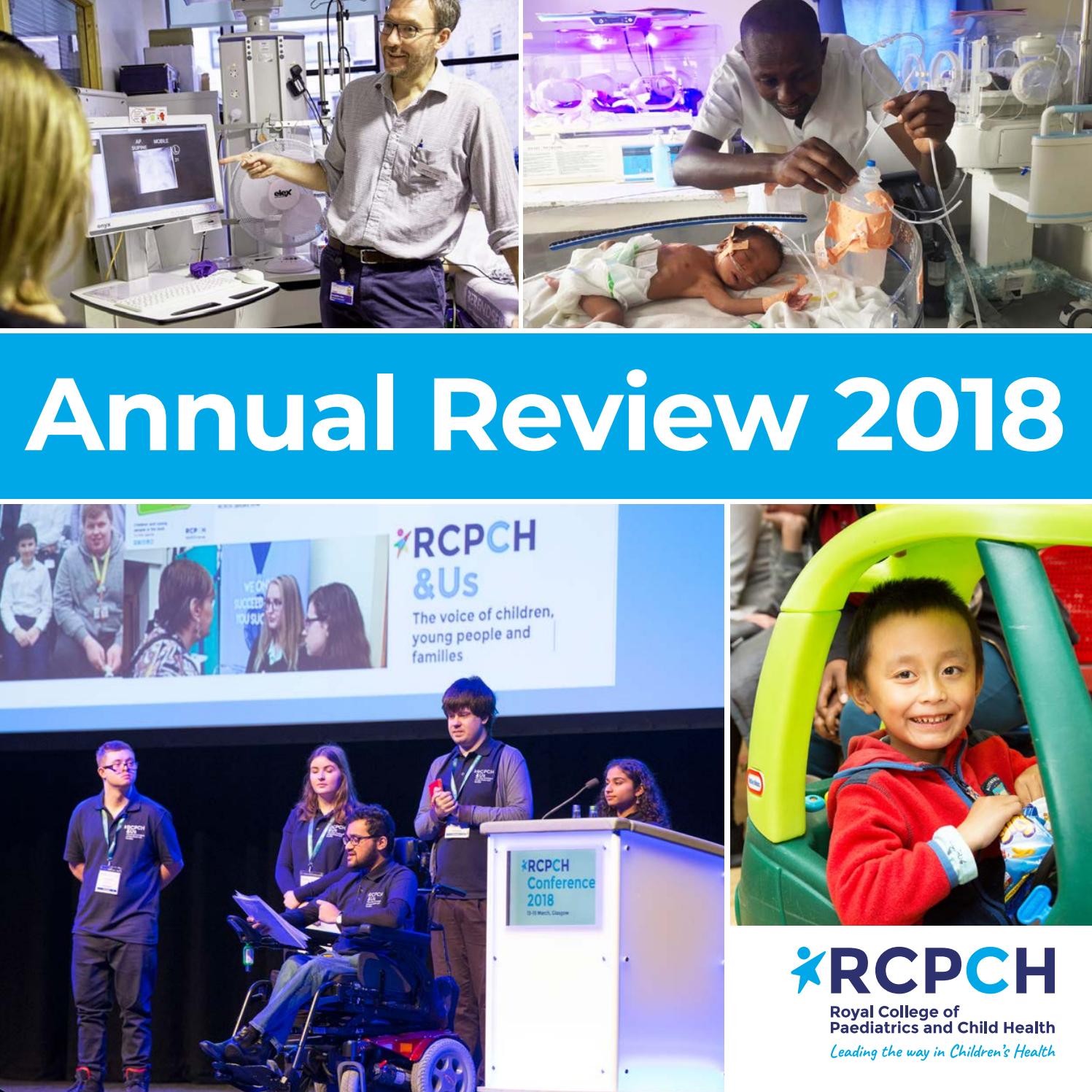 RCPCH Annual review 2018 by Royal College of Paediatrics and Child ...