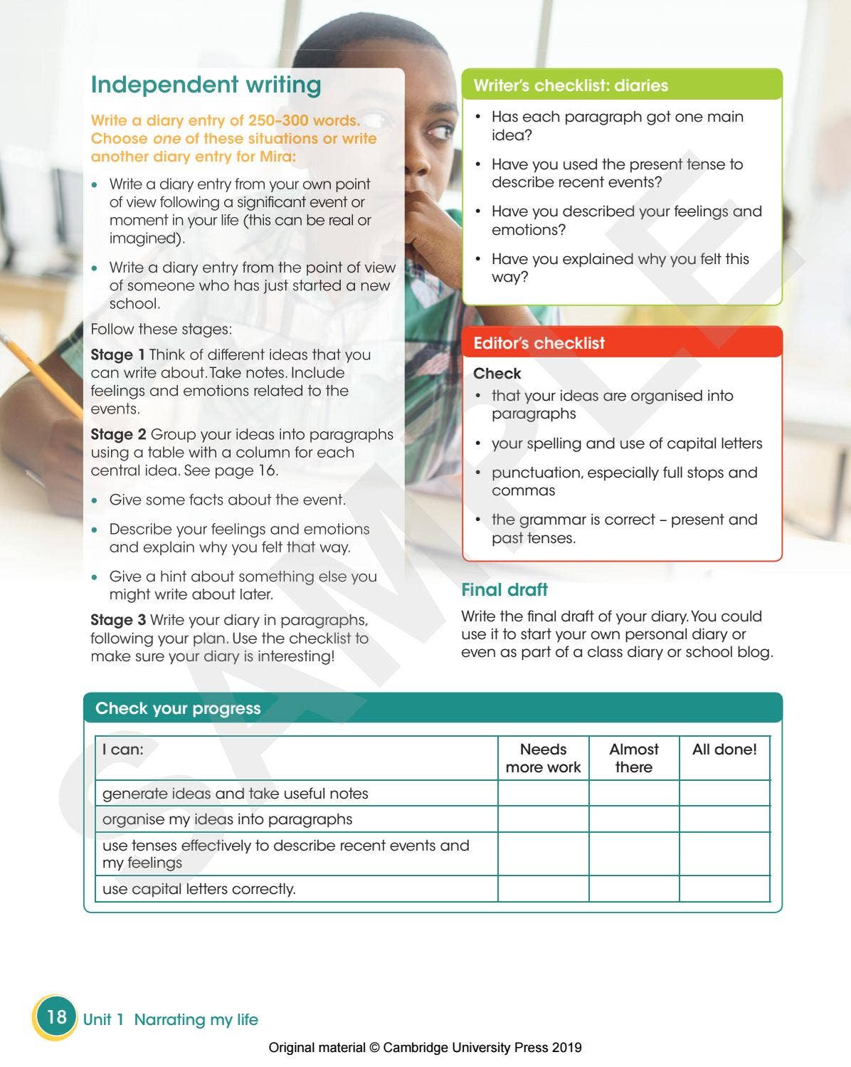 Grammar and Writing skills stage 7 sample by Cambridge International ...