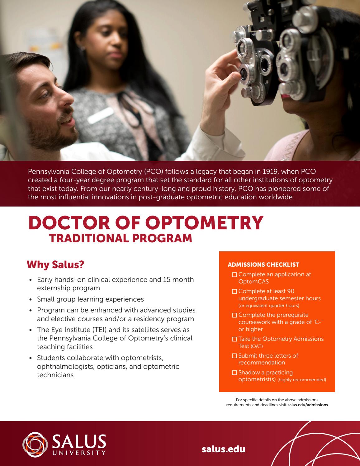 Salus University Program Fact Sheets by Salus University - Issuu