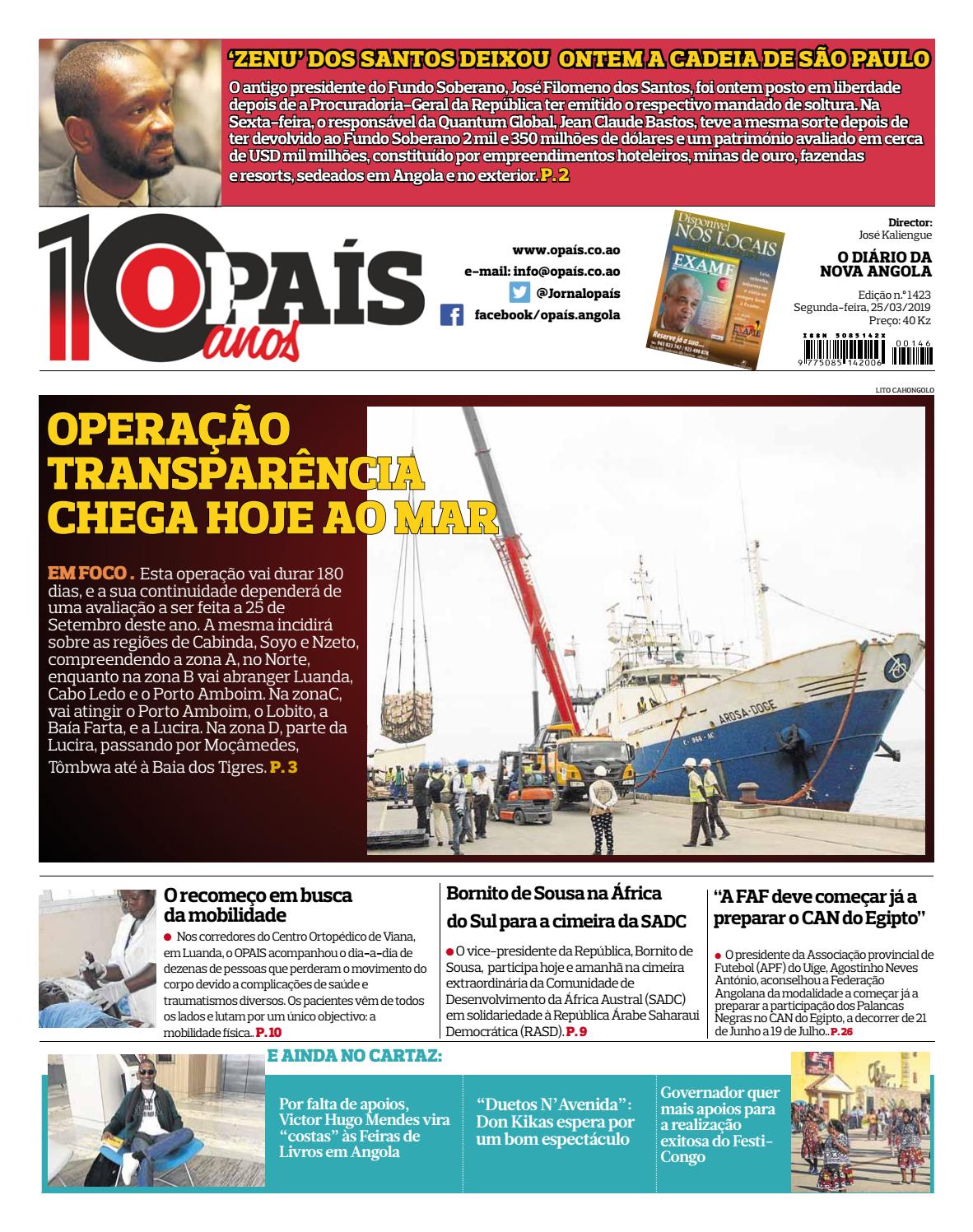 Jornal O País Edição N°1423 de 25/03/2019 by OPAÍS - Issuu
