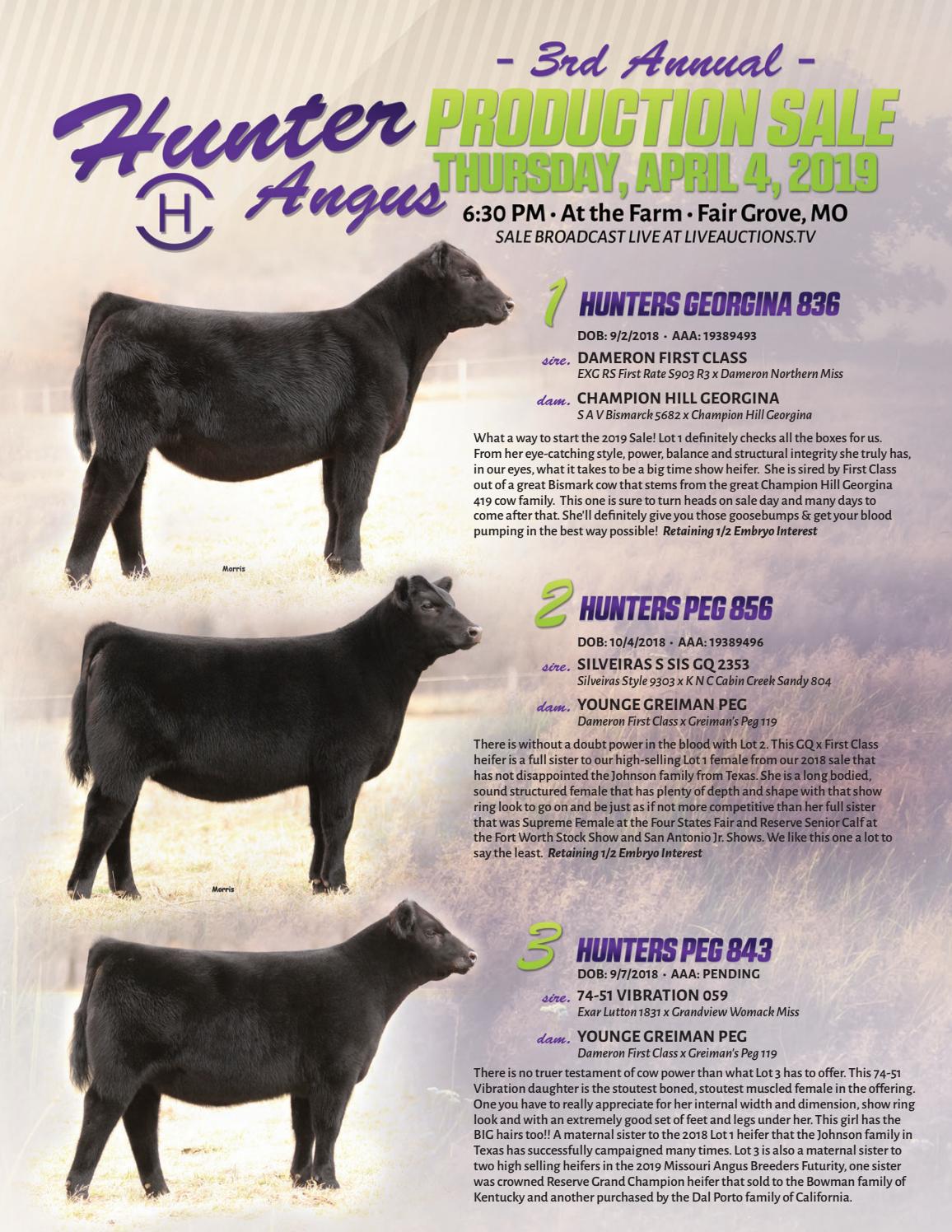 Hunter Angus 2019 Production Sale by Monti West Design - Issuu