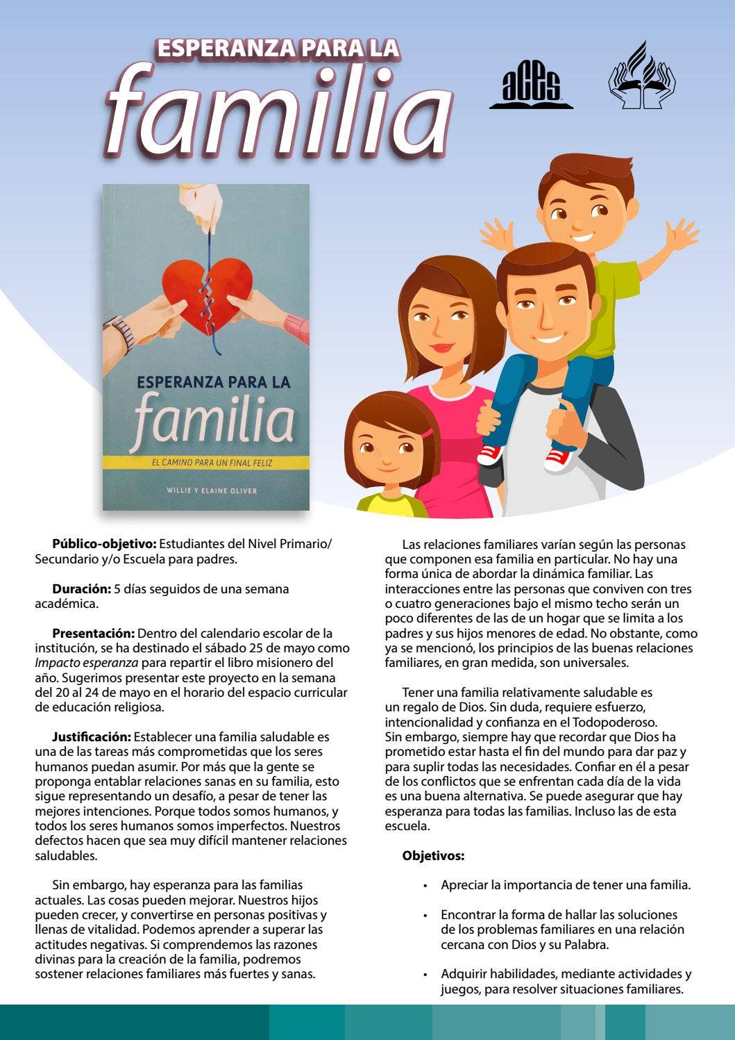 Proyecto pedagógico - Esperanza para la familia by Editorial ACES - Issuu