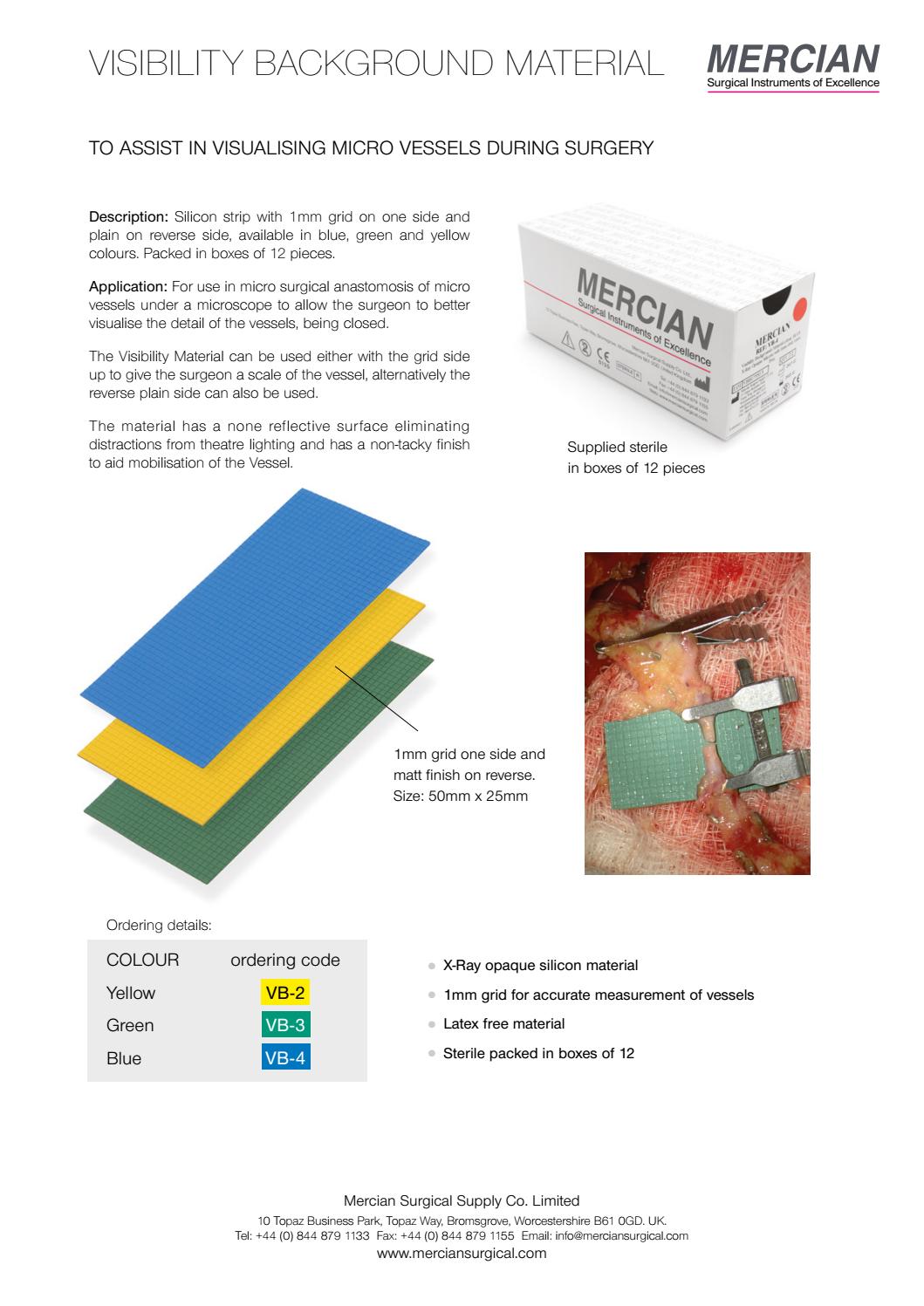 Visibility Background Material by Mercian Surgical - Issuu