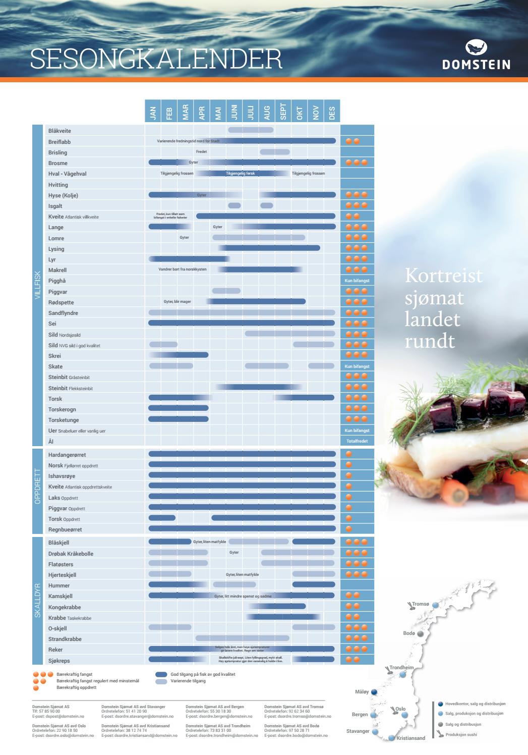 Domstein Sjømat Sesongkalender 0319 by Knif - Issuu