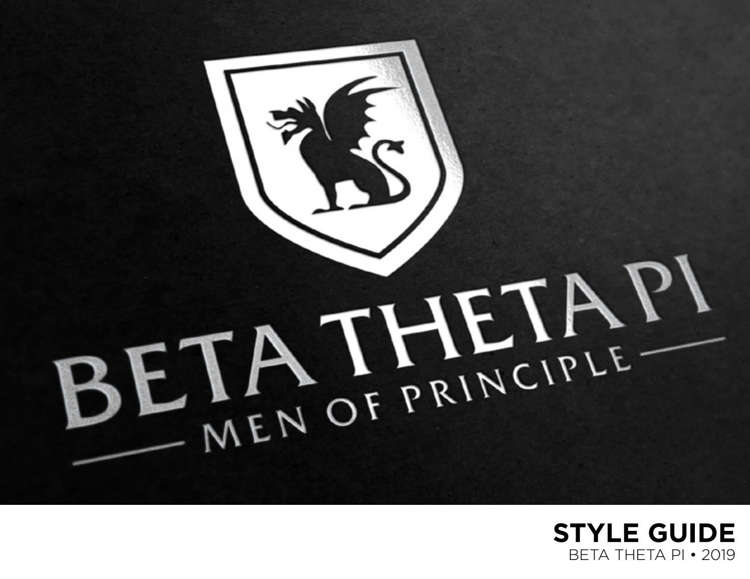 Beta Theta Pi Style Guide 2019 By Beta Theta Pi Issuu