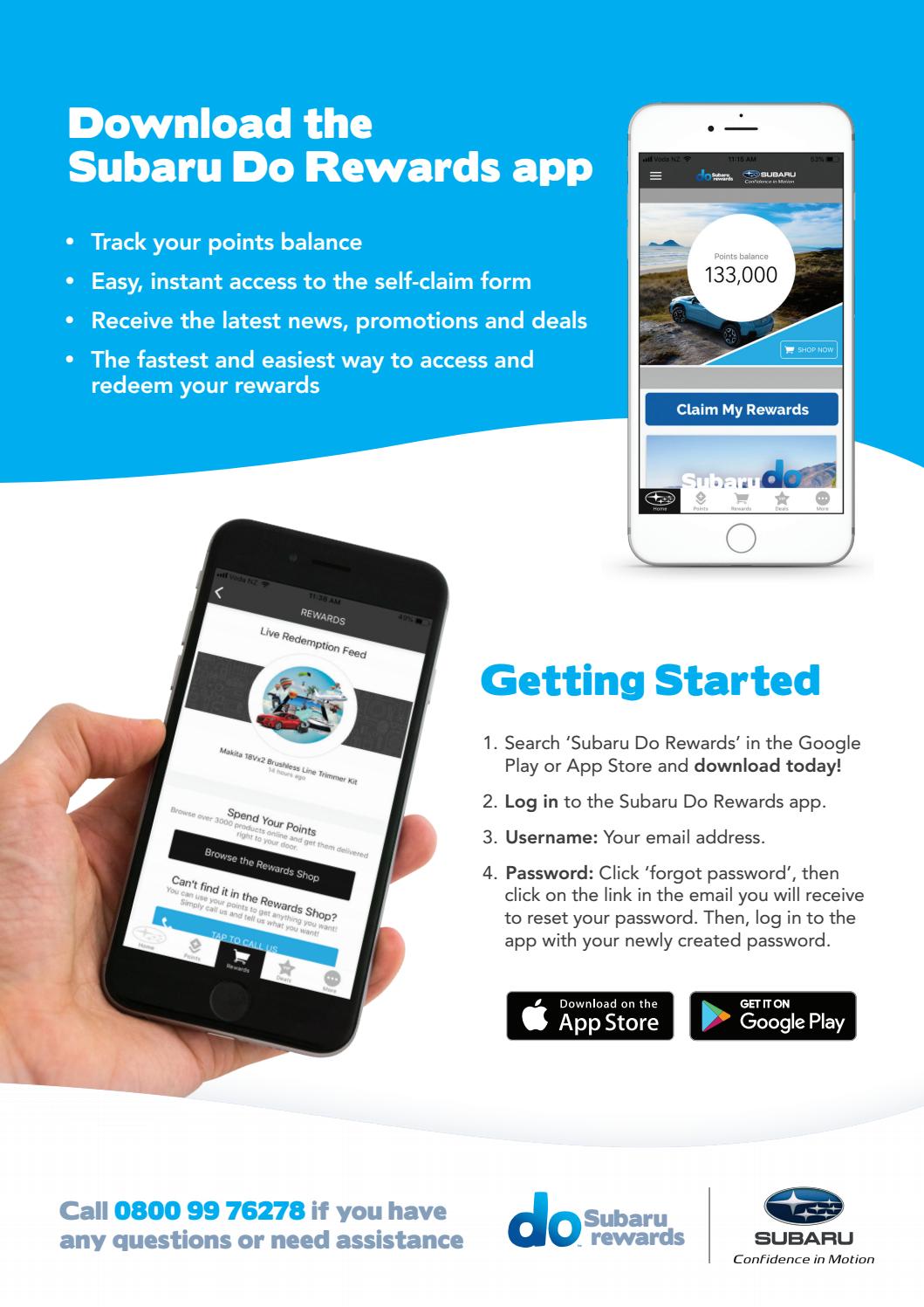Subaru Do Rewards App Flyer by Smart Loyalty - Issuu