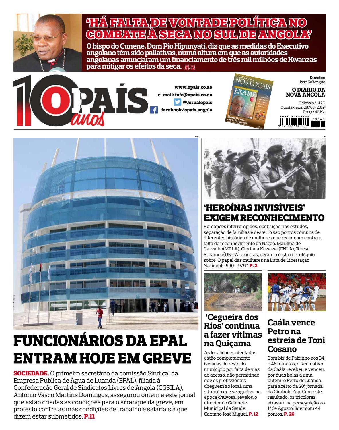 Jornal O País Edição N°1426 de 28/03/2019 by OPAÍS - Issuu