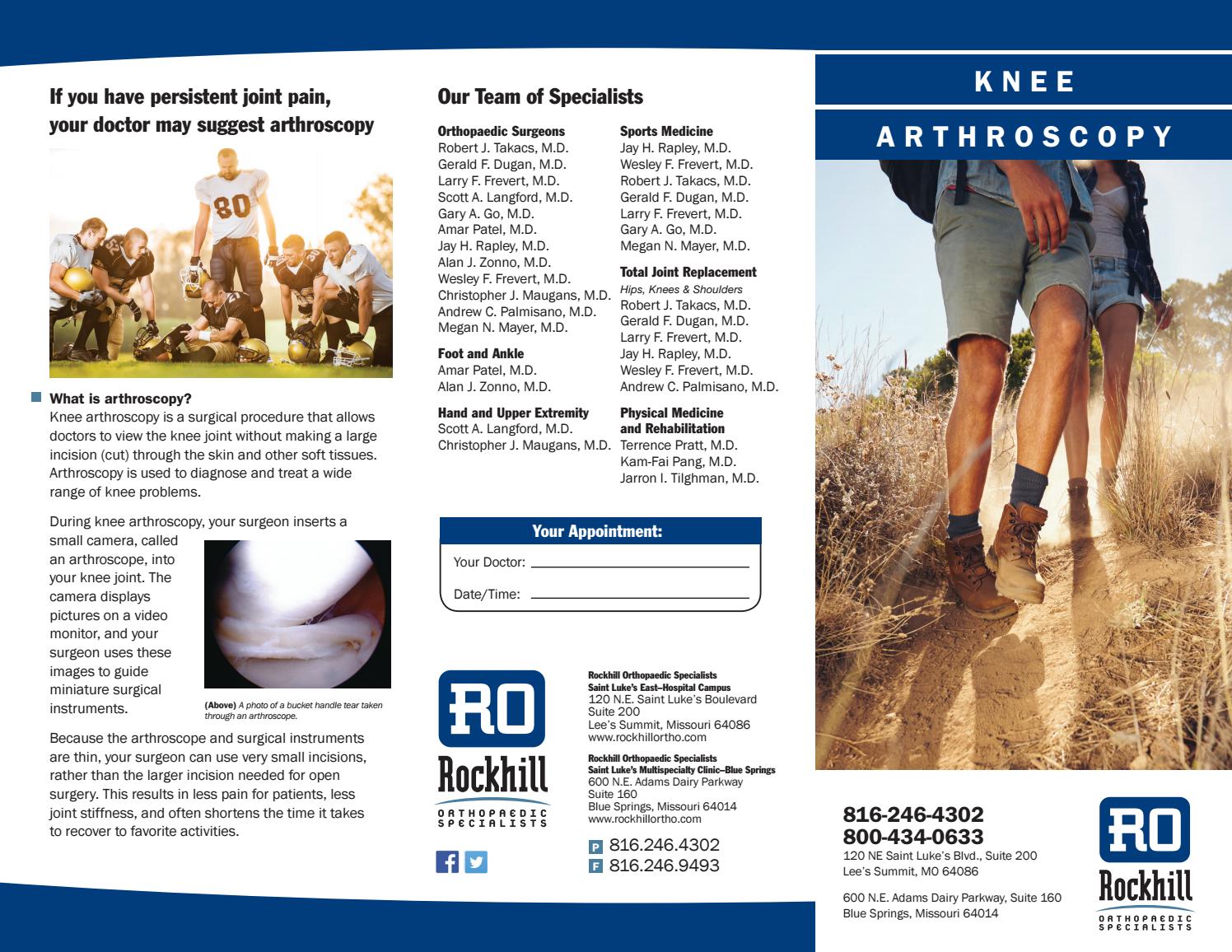 Rockhill Orthopaedics - Knee Arthroscopy brochure by Creative Fuel ...