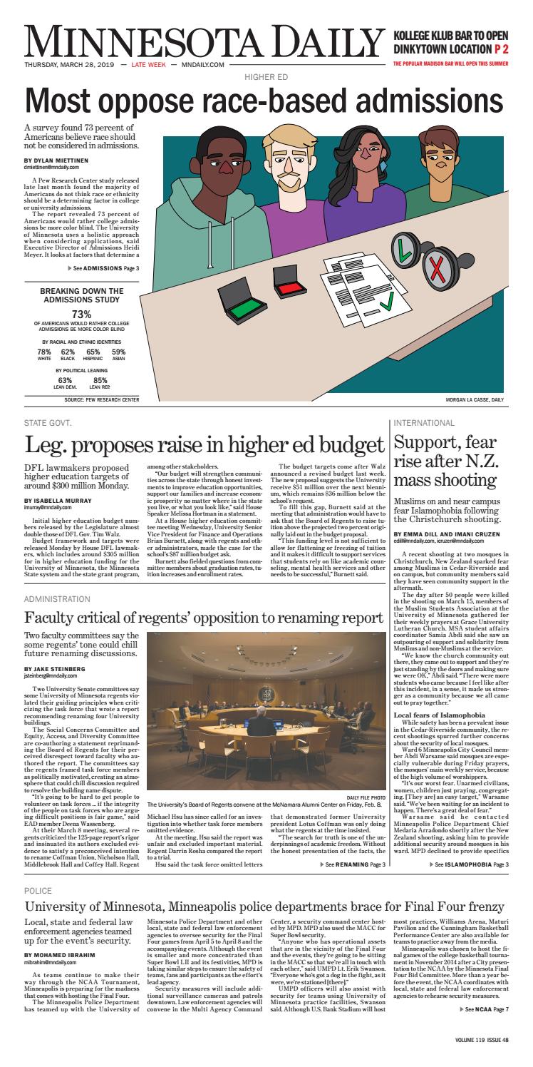 March 28, 2019 by The Minnesota Daily - Issuu