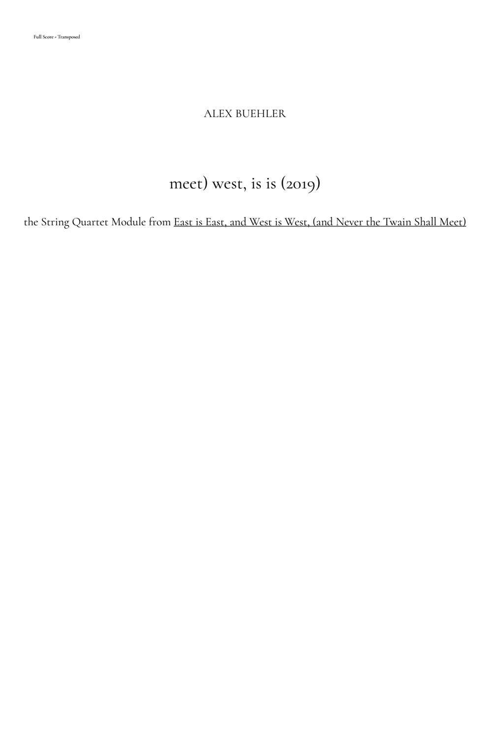 Meet) West, is is by Alex Buehler - Issuu
