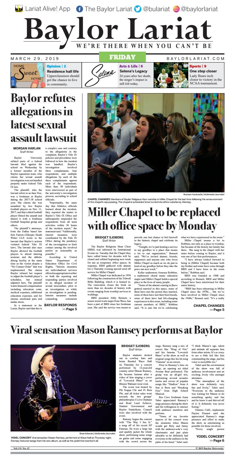 03/29/19 by The Baylor Lariat - Issuu