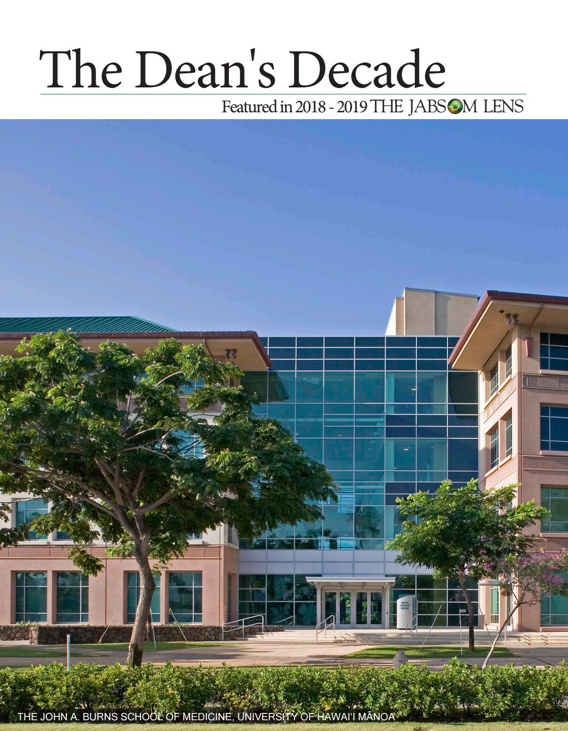 The Dean's Decade by UHMed JABSOM - Issuu