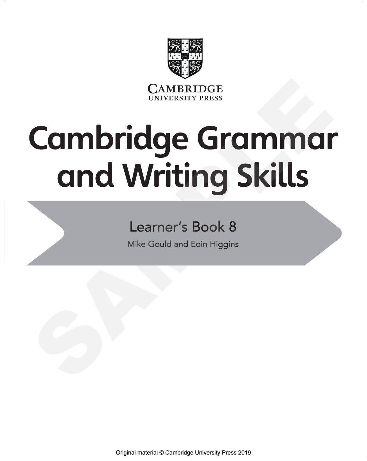 Cambridge Grammar and Writing Skills Learner's book 8 sample by ...
