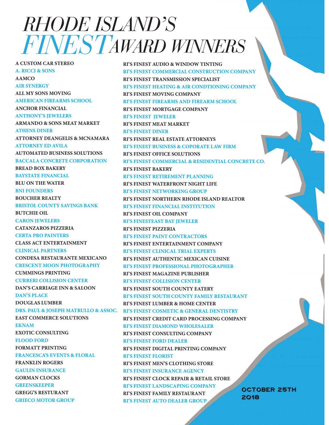Rhode Island's Finest 2018 by Andrew Irby - Issuu