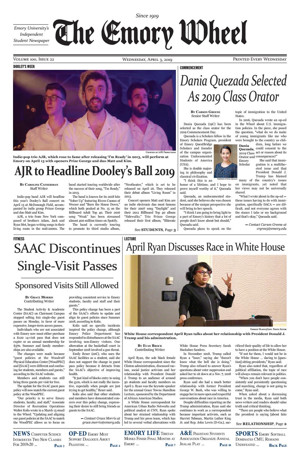April 3, 2019 by The Emory Wheel - Issuu