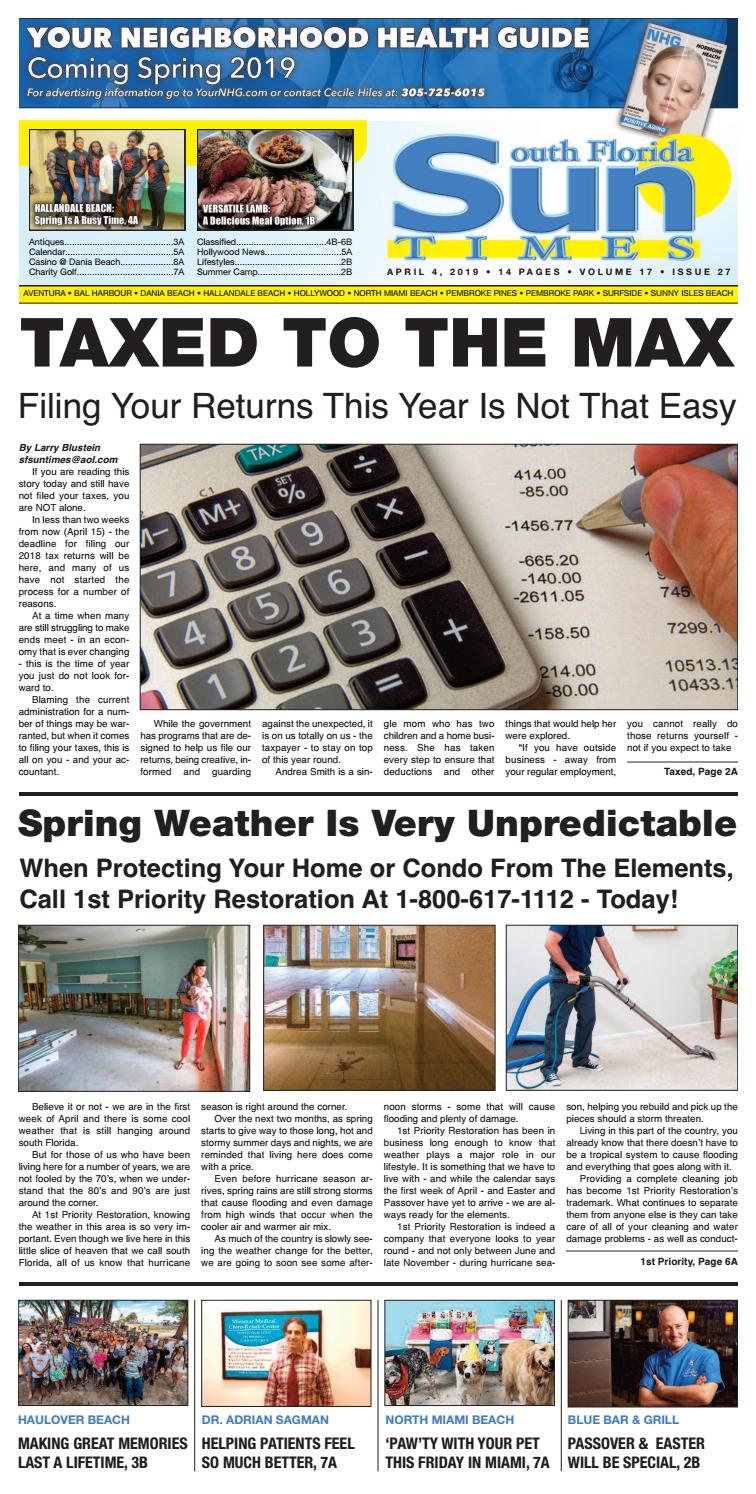 Sun Times Issue 04 04 19 by The South Florida Sun Times Newspaper - Issuu