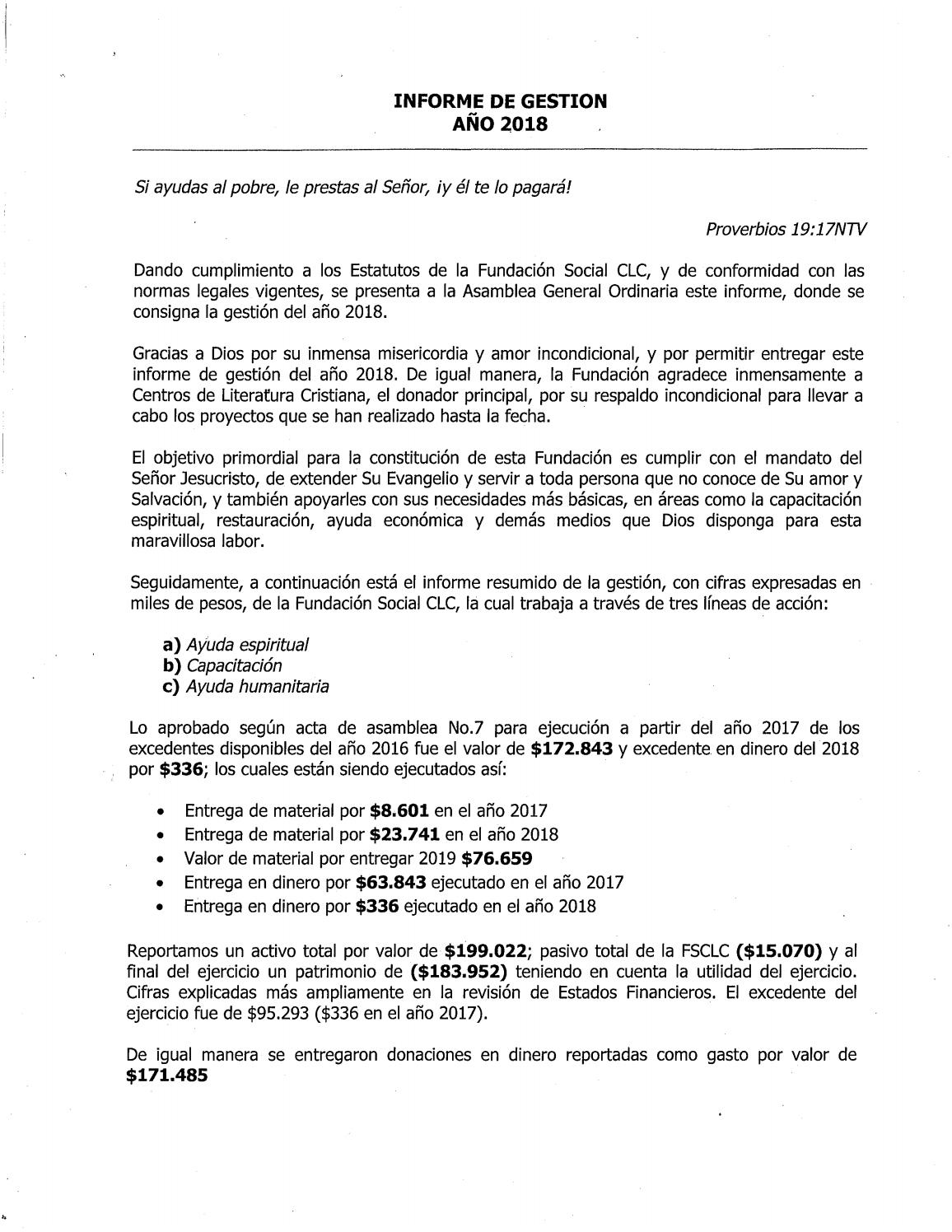 Informe de Resultados FSCLC 2019 by Mauricio Samper - Issuu