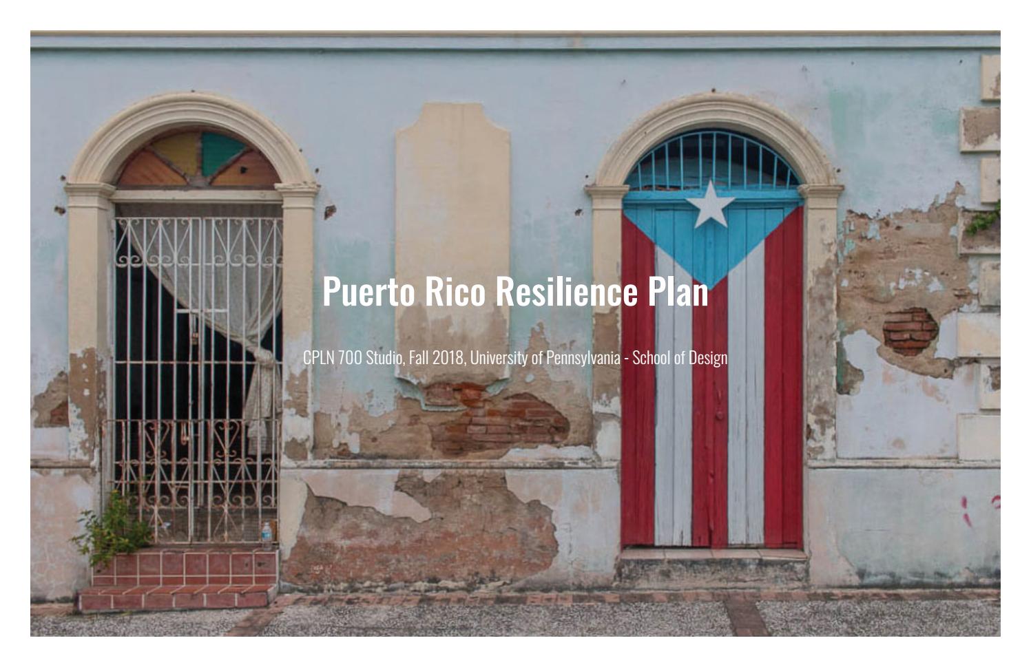 Puerto Rico Resilience Plan by PennPlanning - Issuu