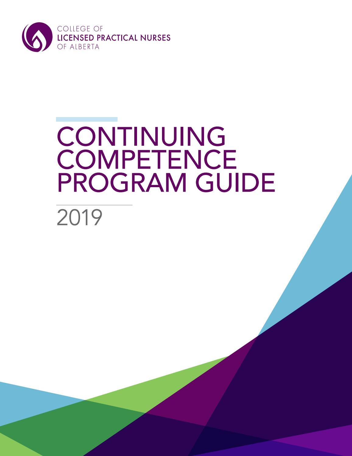 Continuing Competence Program Guide 2019 | College of Licensed Practical Nurses of Alberta by ...